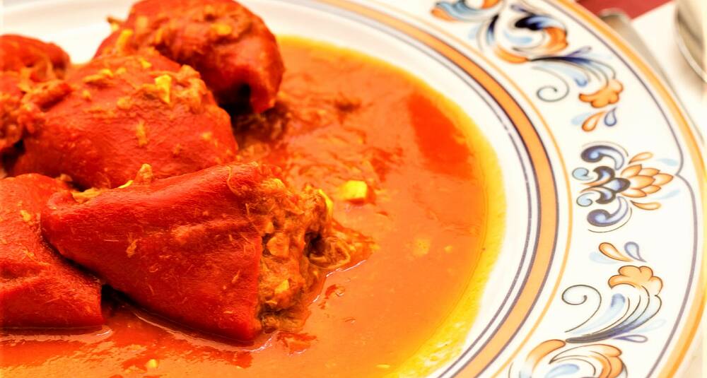 Paprika fylt med tørrfisk eller klippfisk -Spask klassiker -.aperitif.no